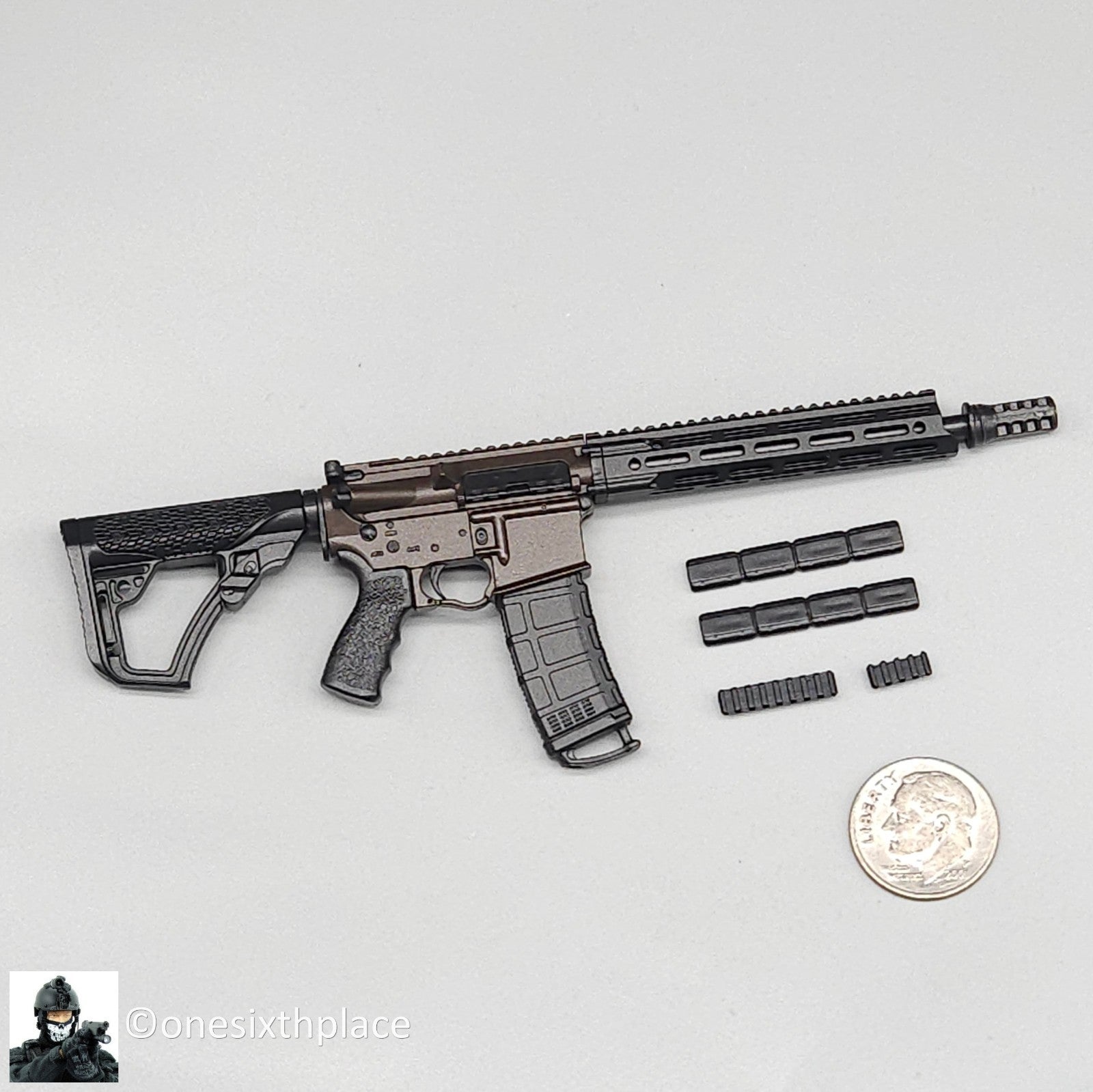 1:6 Easy & Simple PMC M4 Rifle w/ DD Collapsible Stock for 12" Figures ...