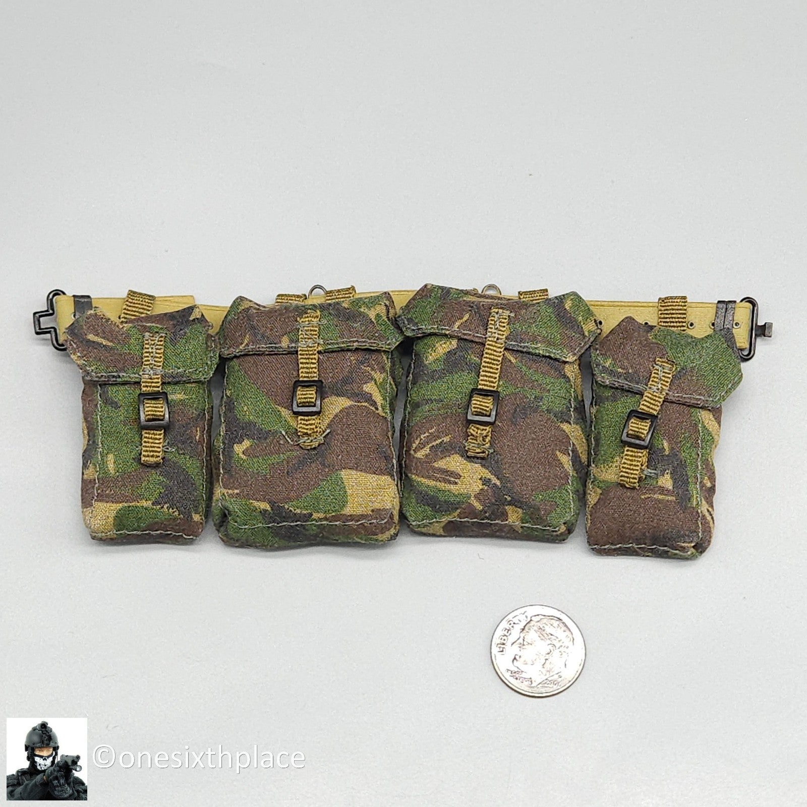 1:6 scale Dragon Colin British Woodland DPM Camo Pouches w/ Belt for 1 ...
