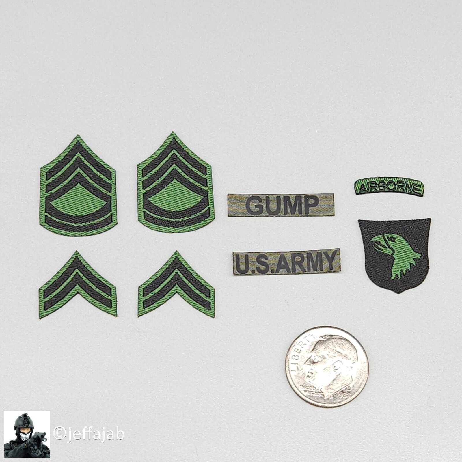 1:6 scale QO Toys Vietnam 101st Airborne Hamburger Hill Patches Set ...