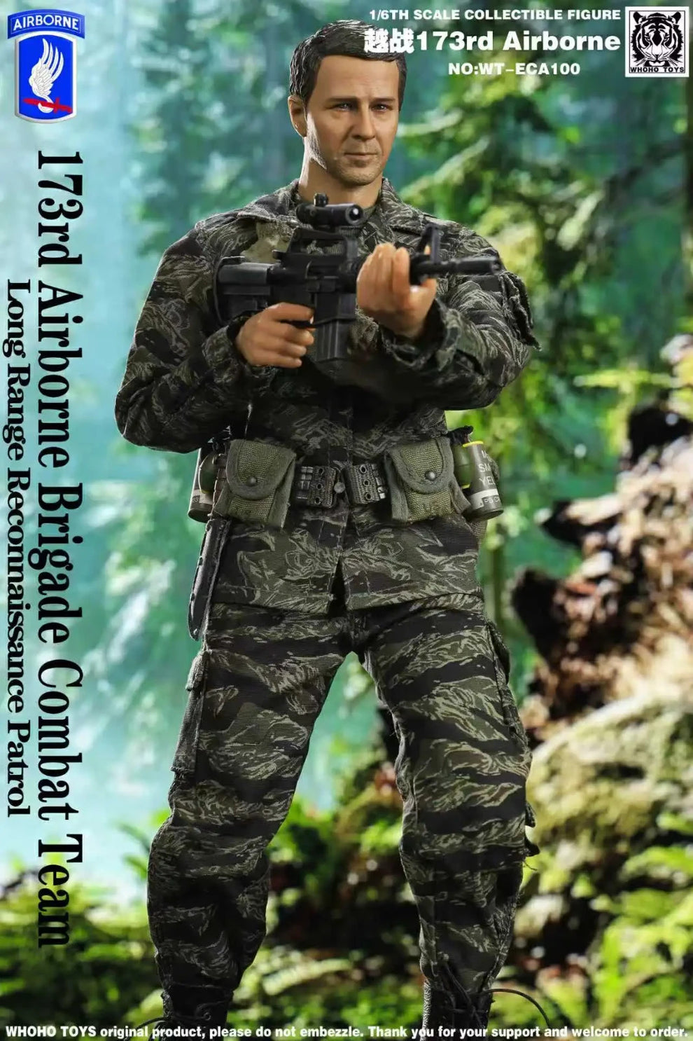 1:6 scale Whoho Toys Vietnam 173rd Airborne LRRP Dog Tags for 12" Figu ...