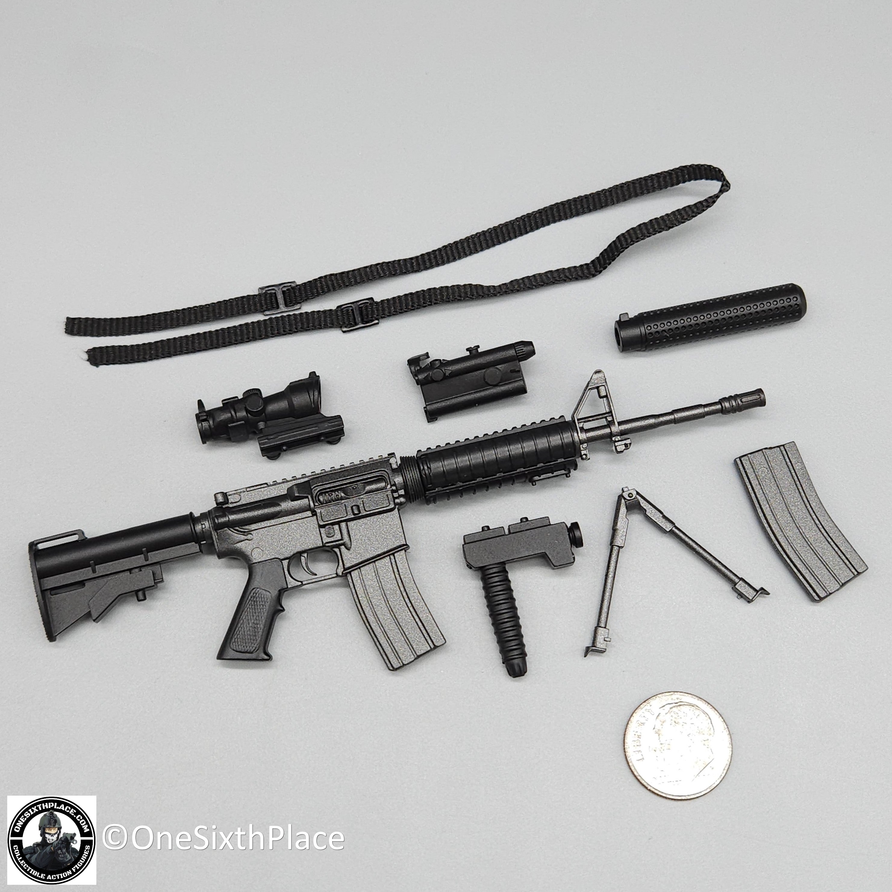 1:6 scale ZY Toys M4 SOPMOD Rifle w/ Silencer Set for 12" Figures ...